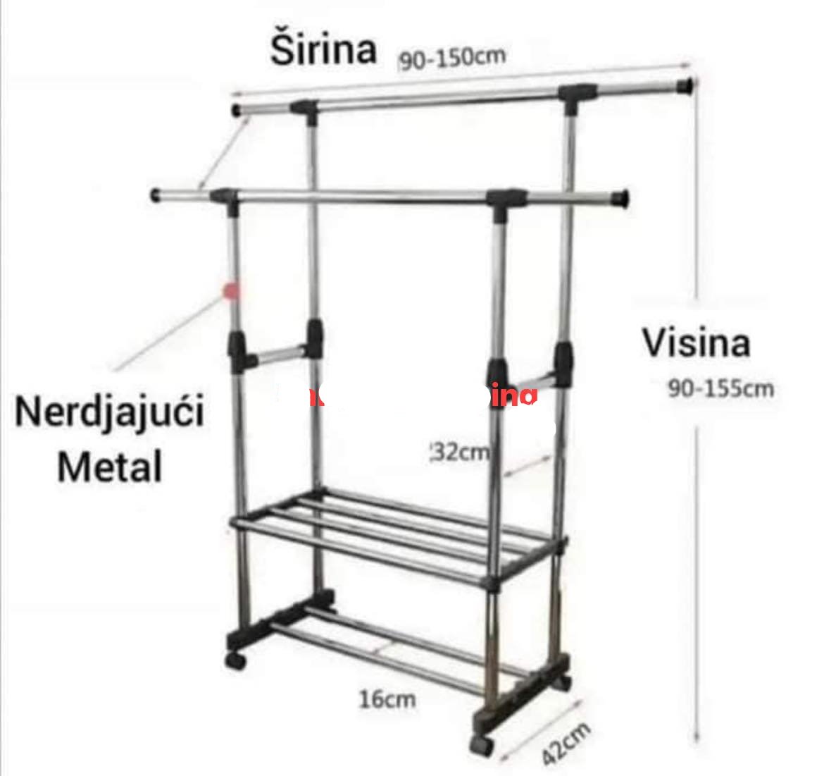 Stalak za odeću dupli stender - Inter Shop Online prodavnica