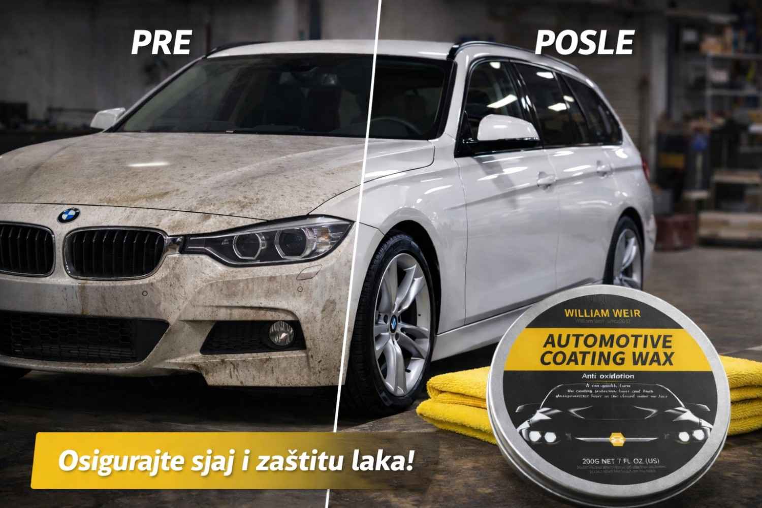 WILLIAM WEIR – Premium Auto Vosak za Zaštitu i Visok Sjaj (200g ...